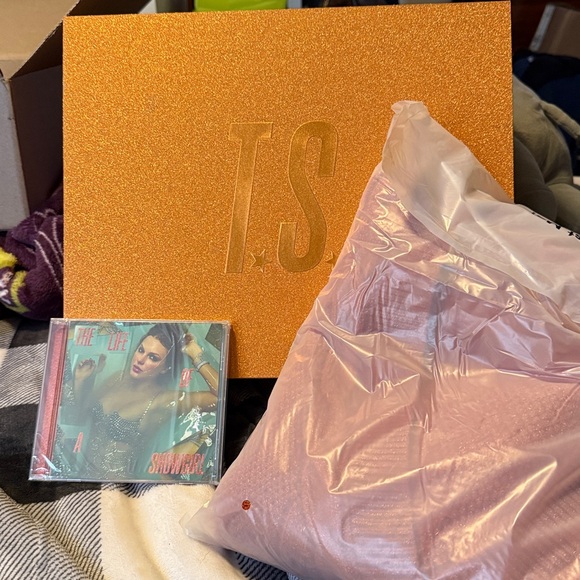 Tops | Taylor Swift Glitter Orange Cardigan Cd Box Set | Poshmark
